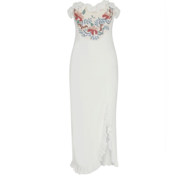 kith & kin | Dresses | Nwt Kithkin White Strapless Embroidery Detail ...